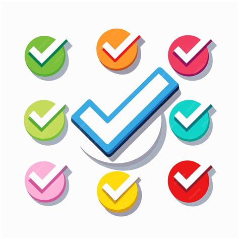 Checkmark Icon Checkmark Vector Set Checked Check Box Sign Approved