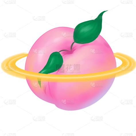 卡通 星球元素 桃子