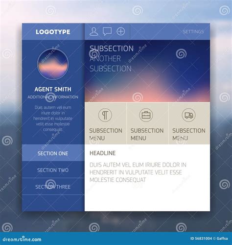 Modern User Interface Screen Template For Mobile Stock Vector