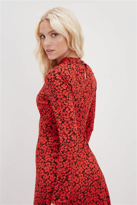 Dresses Red Floral Midi Dress Dorothy Perkins