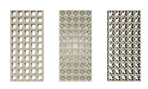 Hollow Lattice Air Brick Wall Revit Model Thousands Of Free AutoCAD
