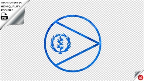 Premium PSD Country Flag Eritrea Blue Paper PSD Transparent