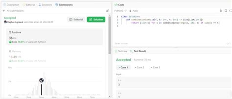 Raghav Agarwal On Linkedin Leetcodechallenge75 Combinationsumiii