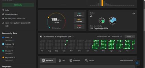 Niharika Panda On Linkedin 60daysofcode Codingjourney Leetcode