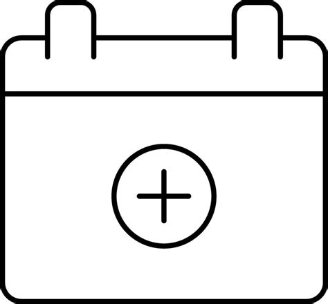 Add Calendar Icon In Thin Line Art 24924765 Vector Art At Vecteezy