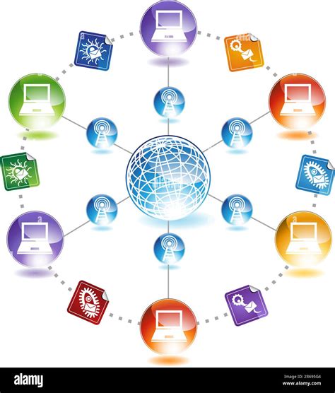 Image Showing Viruses Occurring On Computers Across The Globe Stock