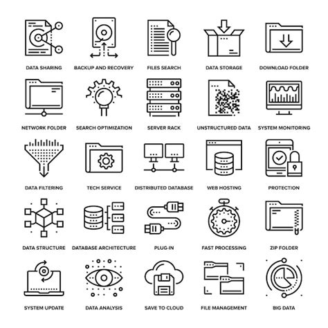 Premium Vector Data Management Icons