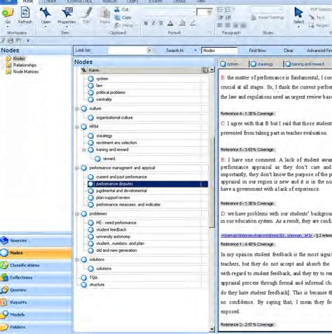 8 A Sample Of Codes And Nodes Within NVivo Used For The Current Study