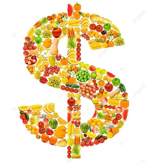 Silhoette Made From Various Fruits And Vegetables Background And
