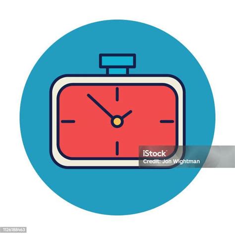 時鐘面細線時間圖示向量圖形及更多倒數圖片 倒數 分針 剪貼畫 Istock