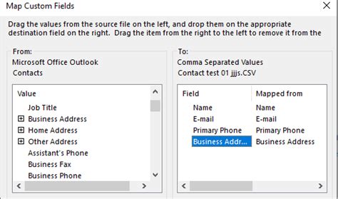 errors when exporting outlook contacts to csv file microsoft community