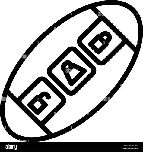 Button Smart Car Key Icon Outline Button Smart Car Key Vector Icon For