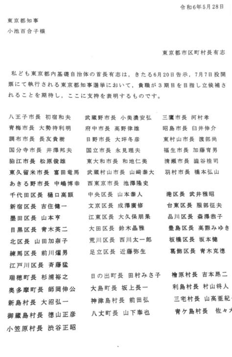 武蔵野市長が小池都知事に出馬要請 東京都知事選挙 藪原太郎 武蔵野市議会議員 公式サイト