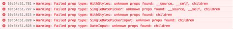 Warning Failed Prop Type On Singledatepicker · Issue 1454 · React