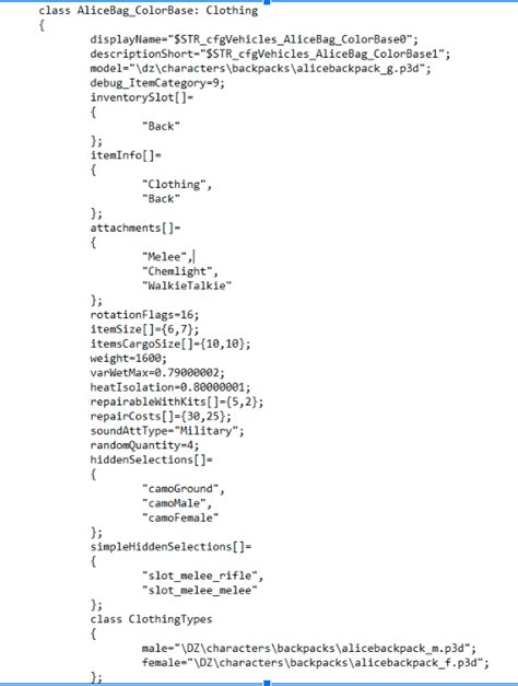 Why Does This Code In A Configcpp In A Pbo Not Work Rdayz