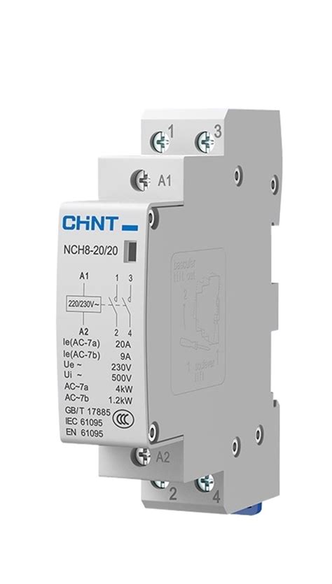 Small Ac Contactor 220v Single Phase Nch8 20 20 Silent Rail Contactor