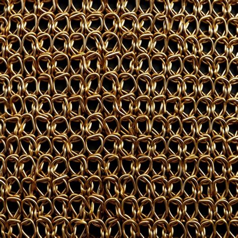 Premium Photo A Close Up Of A Chainmail With A Black Background
