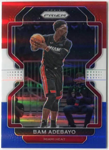 2021 22 Bam Adebayo Panini Prizm Red White Blue Prizm Parallel Card