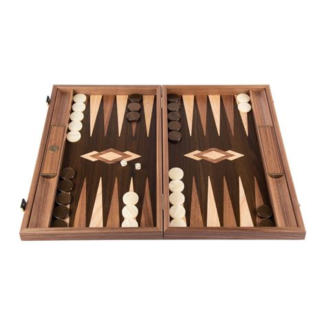Premium Handcrafted Walnut Natural Tree Trunk Backgammon Set