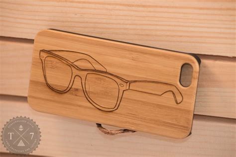 Sun Glasses A071 Laser Engraved Wood Case With Rubber Coated Plastic