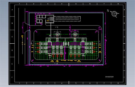 变电站电气平面布置图 Dwg Autocad 2000 模型图纸下载 懒石网