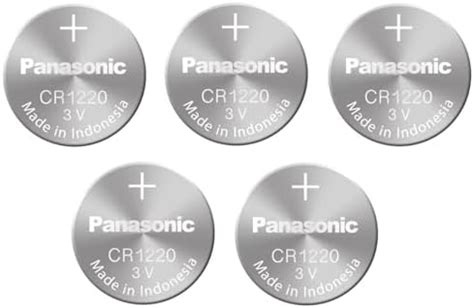 Amazon Panasonic 5 Pcs CR1220 CR 1220 3V Lithium Button Cell