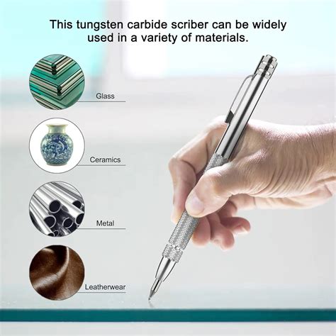 Metal Scribe Tool Tungsten Carbide Scriber Pen With Magnet For Machinist Engraving Welding