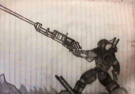 Fallout 4 Robot Armor And Laser Rifle By Fanliterature101 On Deviantart