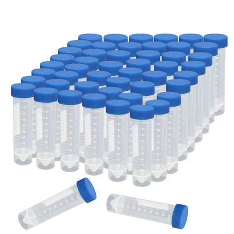 50ml Plastic Centrifuge Tubes With Screw Cap CBTONE 50 Pack Self