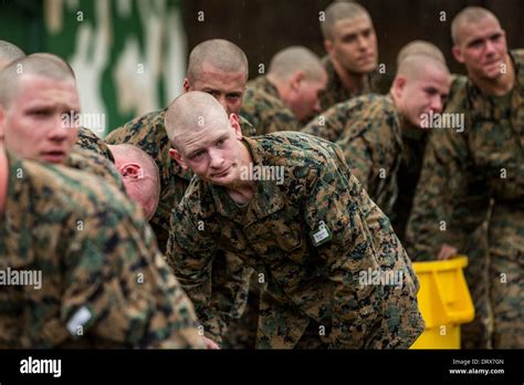 Us Marine Recruits Choke And Gasp For Air After Exiting The Gas Chamber