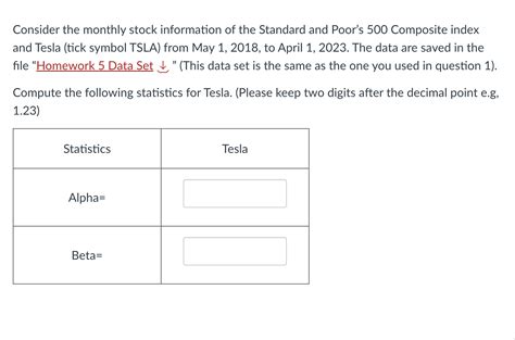 Solved Consider The Monthly Stock Information Of The Chegg