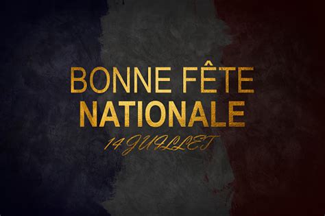 행복한 바스티유 데이 7월 14일 파란색 바탕에 프랑스의 국기입니다 공휴일을 축하합니다 독립 기념일 인사말 카드 또는 배너 평면도 레이아웃 0명에 대한 스톡 사진 및 기타