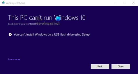 You Cant Install Windows On A Usb Flash Drive From Setup