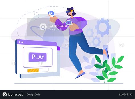 Best Girl Playing Vr Game Illustration Download In Png And Vector Format