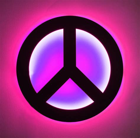 Hot Pink Peace Sign
