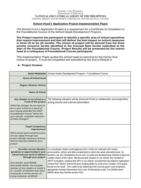 Shdp Foundation Course Application Project Plan Template Pdf Risk