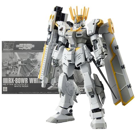 Bandai Genuine Gundam Model Kit Anime Figure Hguc Rx 80wr White Rider