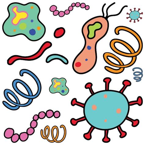 Free Vector Virus And Bacteria Icons Seamless Pattern