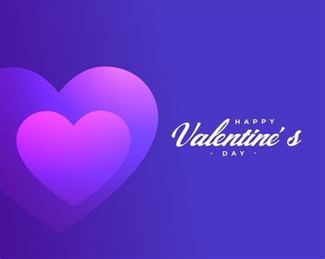 해피 발렌타인 데이 보라색 배경 사랑스러운 마음 무료 벡터