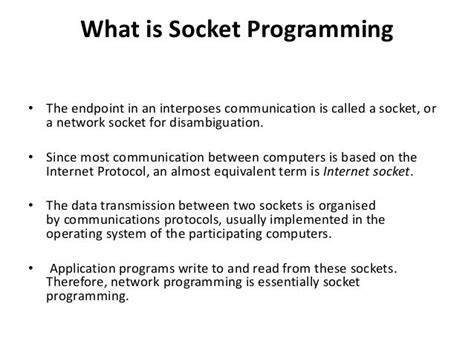 Socket Programming