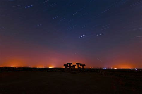 Premium Photo Blaundus Ancient City Photographed With Night Stars
