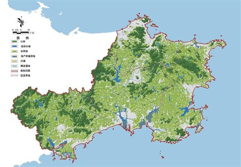 山东威海的地形图 威海市地形地势图 威海城区划分图 大山谷图库