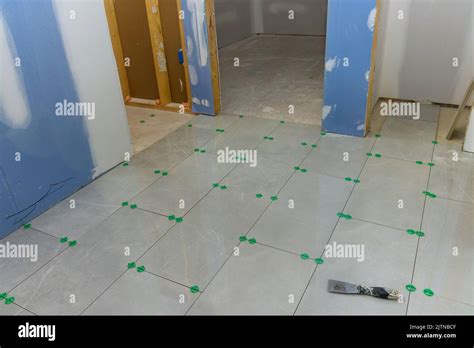 In The Process Of Building A New Home The Bathroom Is Laying Being