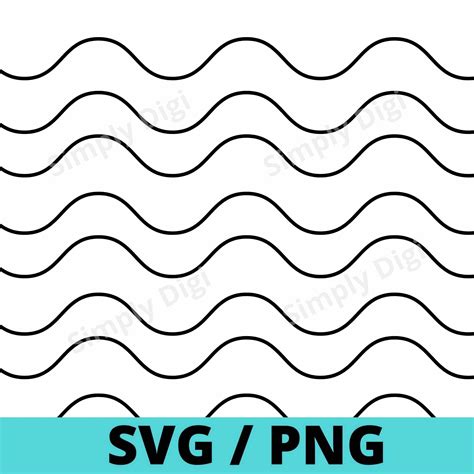 Abstract Lines Waves Zigzag Chevron Squiggle Wavey Line Pattern Svg Png Instant Digital