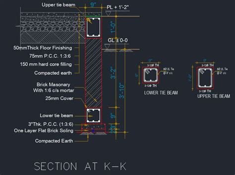 2D Design Of Column Footing And Foundation Detail Design In AutoCAD