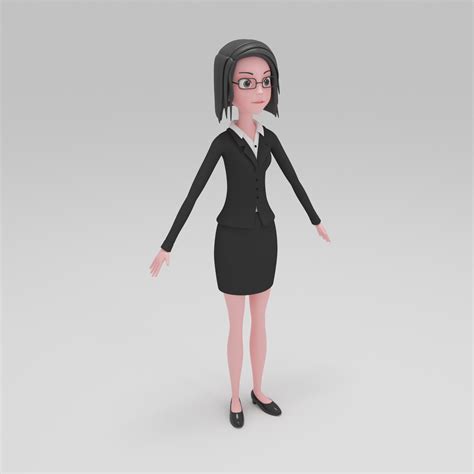 Girl Cartoon By Coc3d 3docean