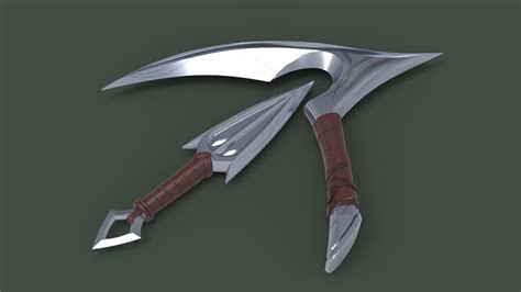 Digital 3d Model Akali Kama And Kunai From League Of Legends Etsy