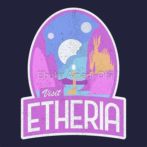A Mock Travel Logo For Planet Etheria This Design Perfect On A T Shirt