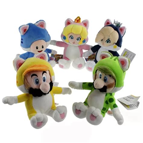 Lovely Princess Sanei Super Mario 3d World Neko Cat Mario 9 Plush Doll