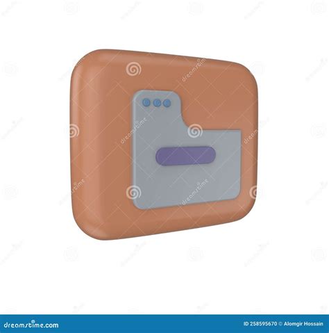 Minimal 3d Illustration Folder Icon Document File Document File Archive Data Information
